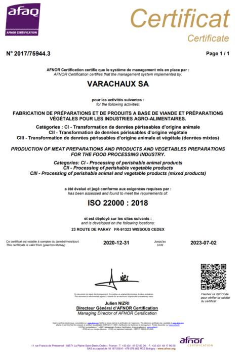 AFNOR Certification | Varachaux